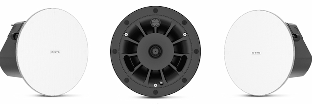 Q-SYS AD-C4T-ZB-WH Zero bezel ceiling speaker (white, pair) | Audiologic