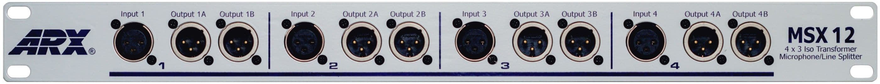 ARX MSX 12 4 in, 12 Out ISO-Transformer Microphone/Line Splitter | Audiologic