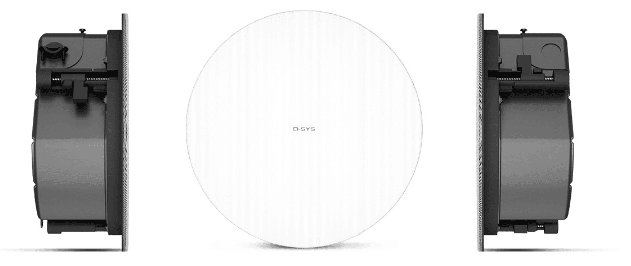 Q-SYS AD-C4T-LPZB-WH Low profile zero bezel ceiling speaker (white ...