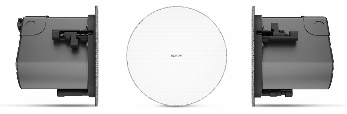 Q-SYS AD-C6T-ZB-WH Zero bezel ceiling speaker (white, pair) | Audiologic